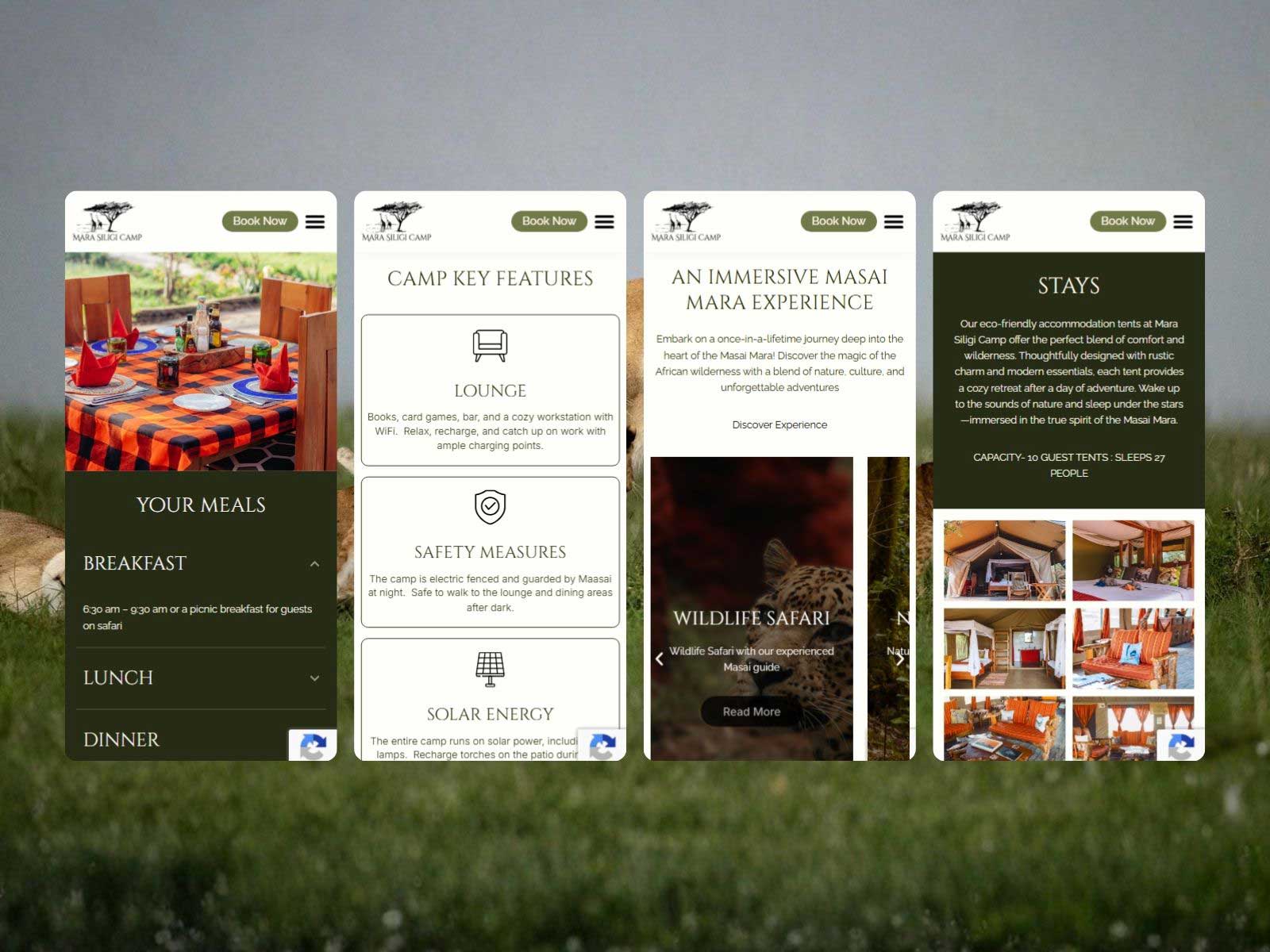 Mara Siligi Camp Website Design | Luxury Hotel UI/UX & Resort Web ...